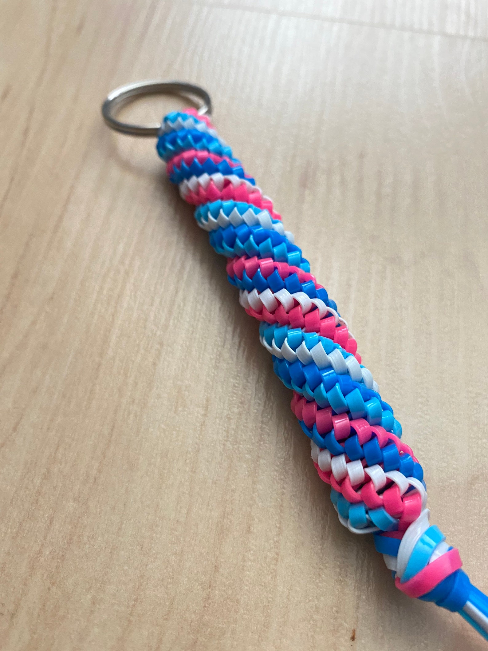 Boondoggle Keychain Pink Keychain Rexlace Lanyard String - Etsy