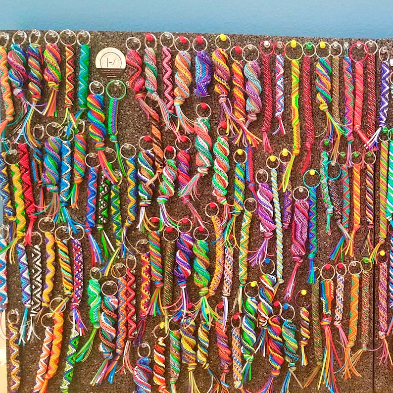 CUSTOM Boondoggle Keychains Rexlace lanyard Plastic string | Etsy