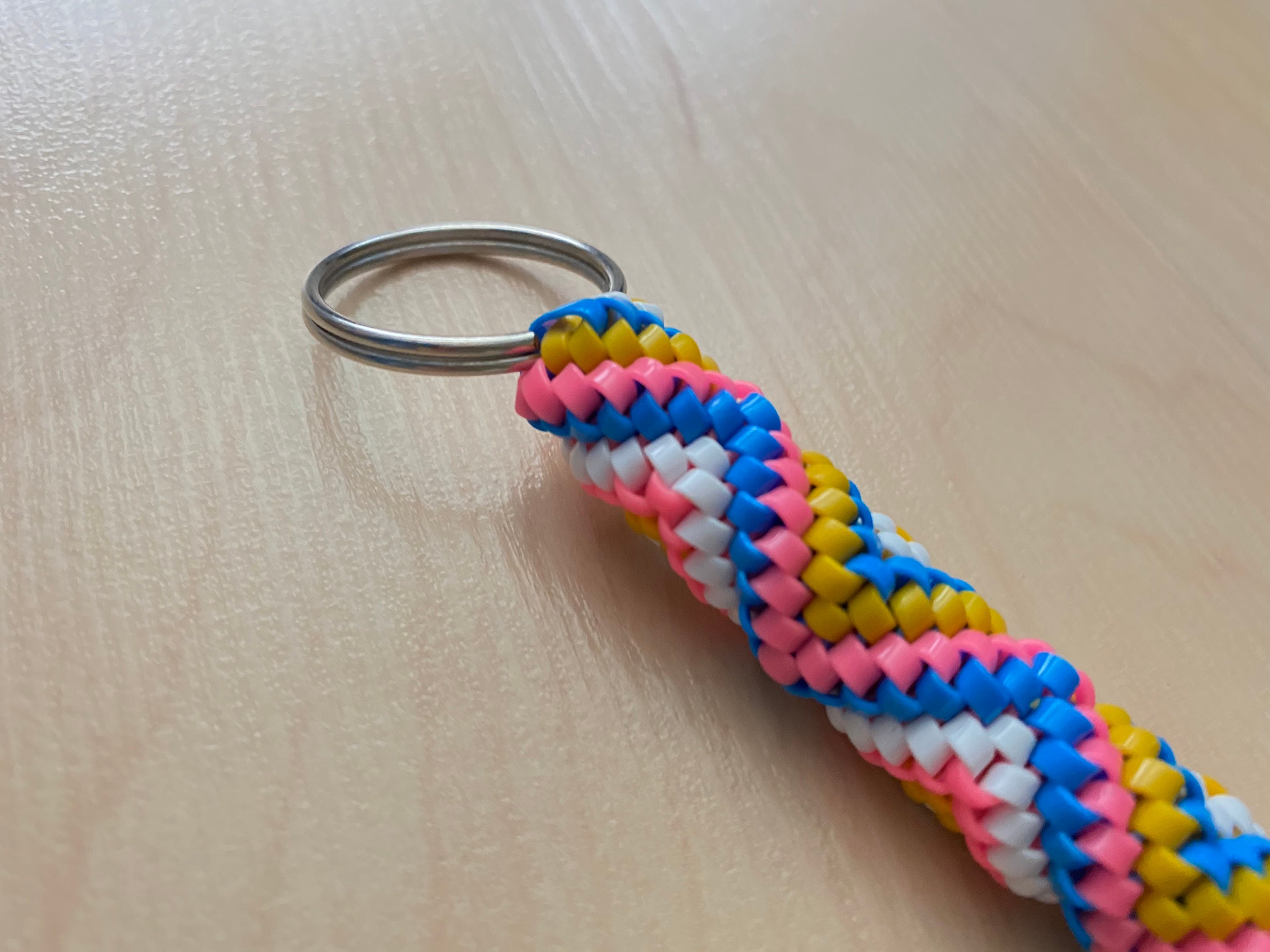 Pink Keychain Rexlace String Boondoggle Key Chain Spiral - Etsy Sweden