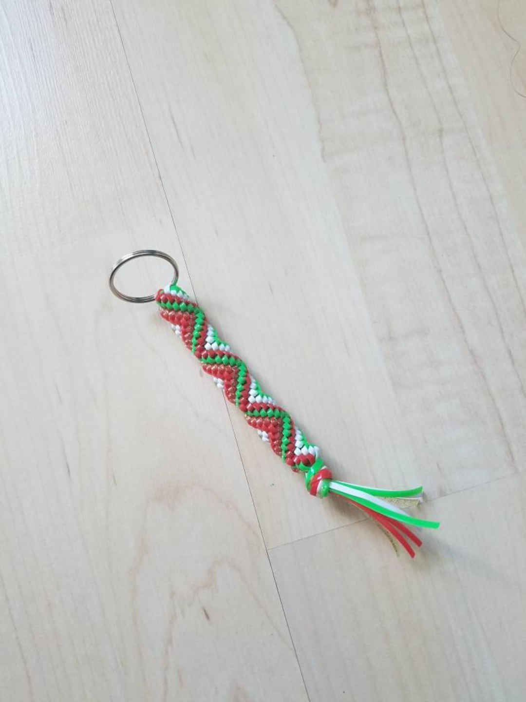 Christmas Keychain, Boondoggle Keychain, Gimp Key Chain, Zipper Pull ...