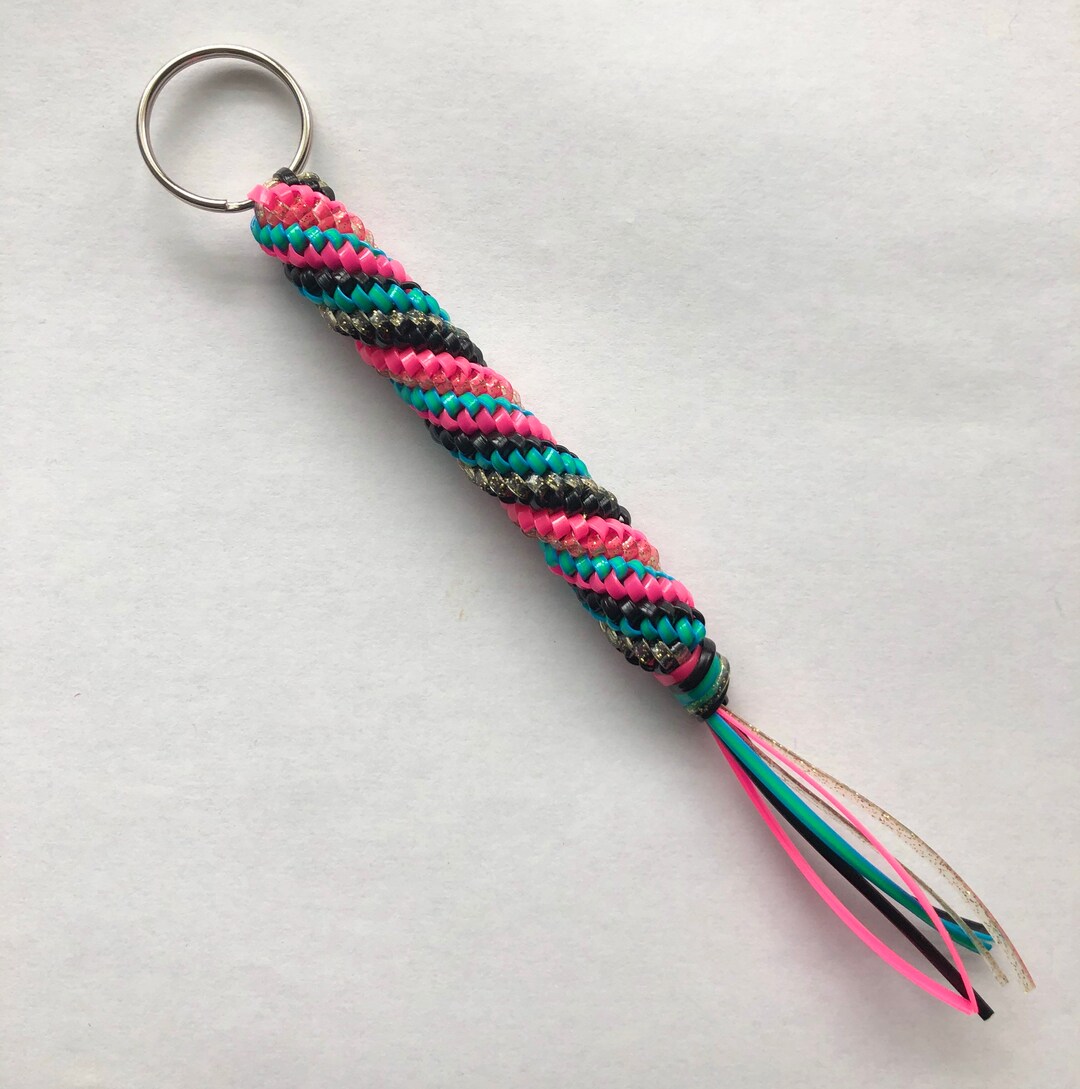 Boondoggle Keychain, Gimp Pink Keychain, Sparkly Keychain, Rexlace ...