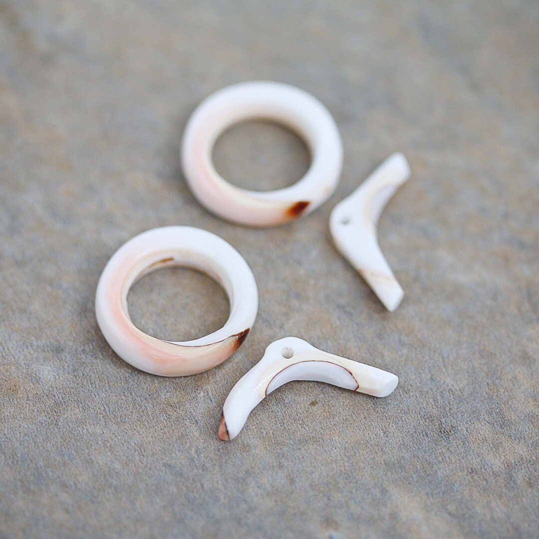 Shell Toggle and Bar Set Clasp, Luhuanus Shell Toggle Clasp - Etsy