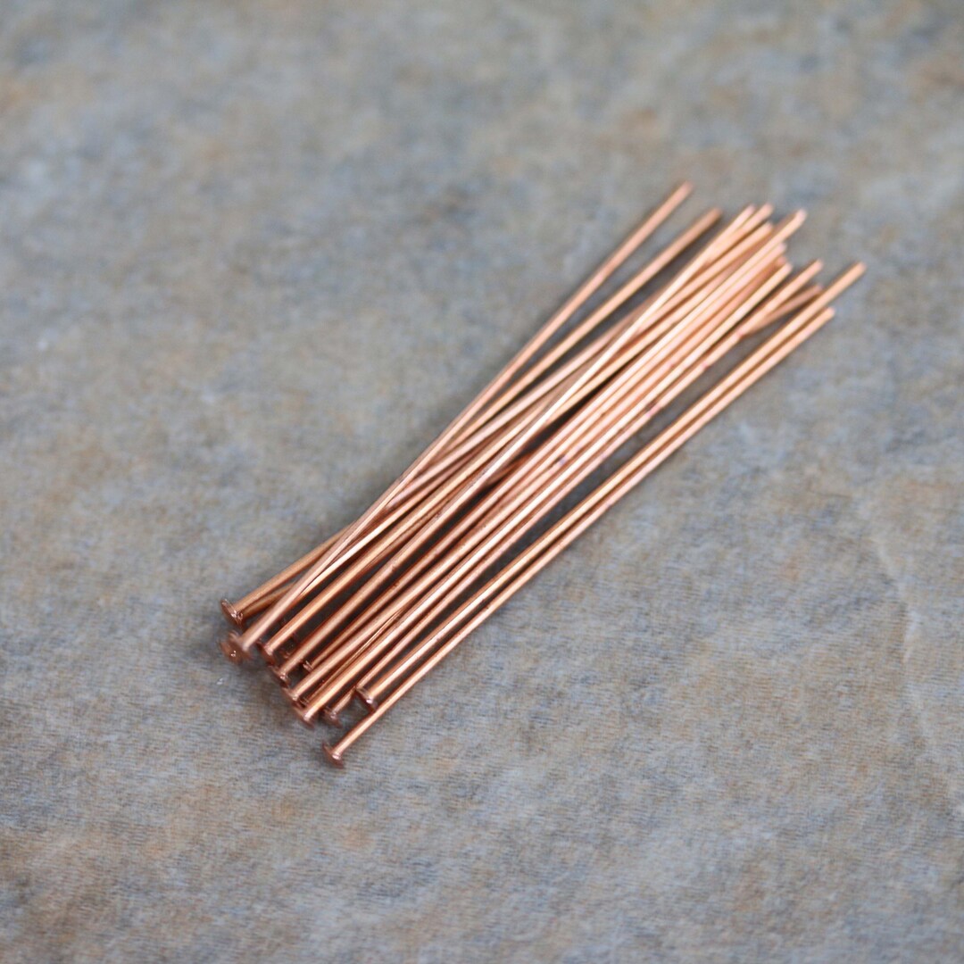 Solid Copper Eye Pins, Pure Copper Jewelry Making Findings - Etsy