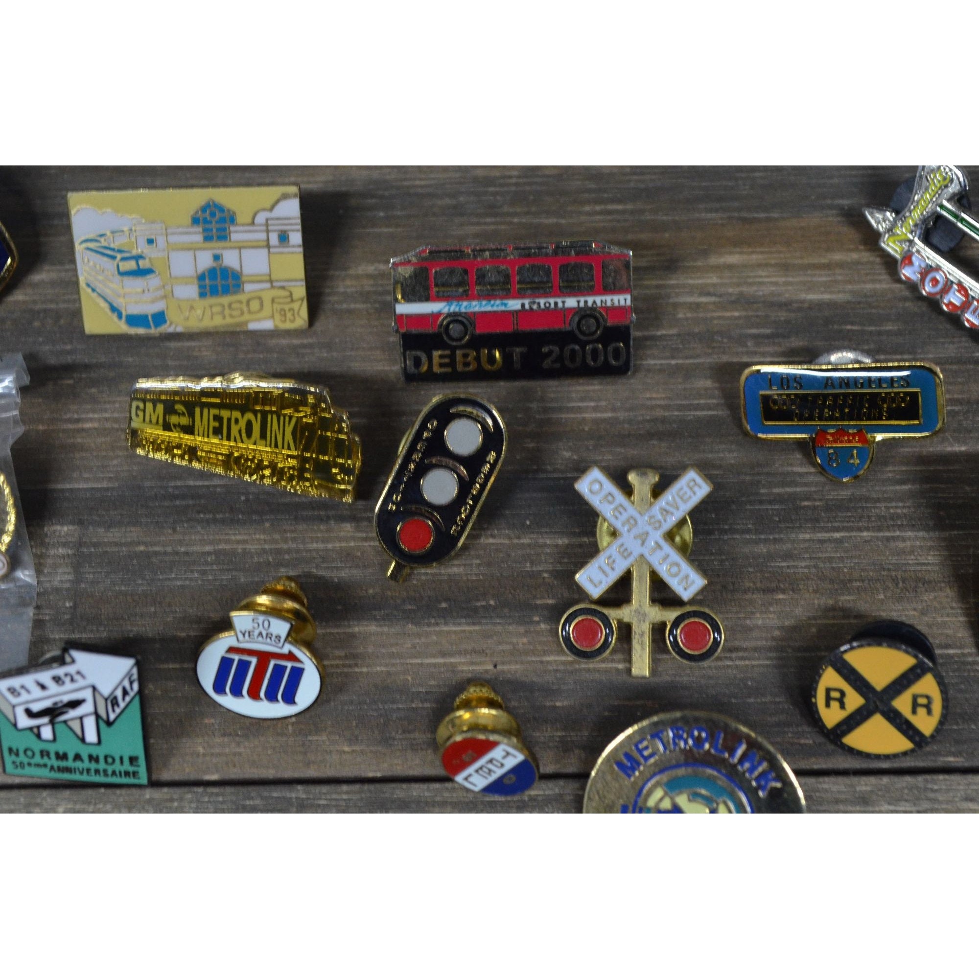 Transportation Railroad Pin Badge Lot Various Random Other Metal Enamel ...