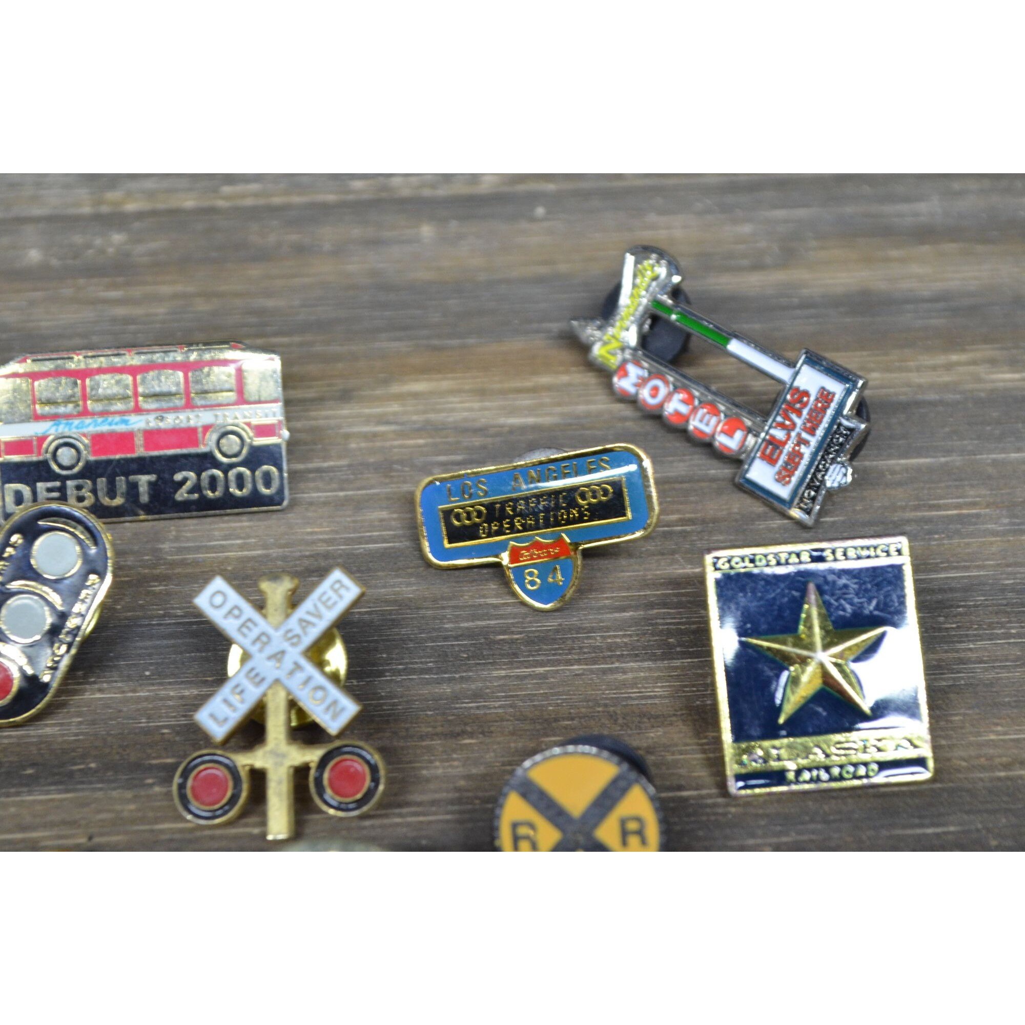 Transportation Railroad Pin Badge Lot Various Random Other Metal Enamel ...