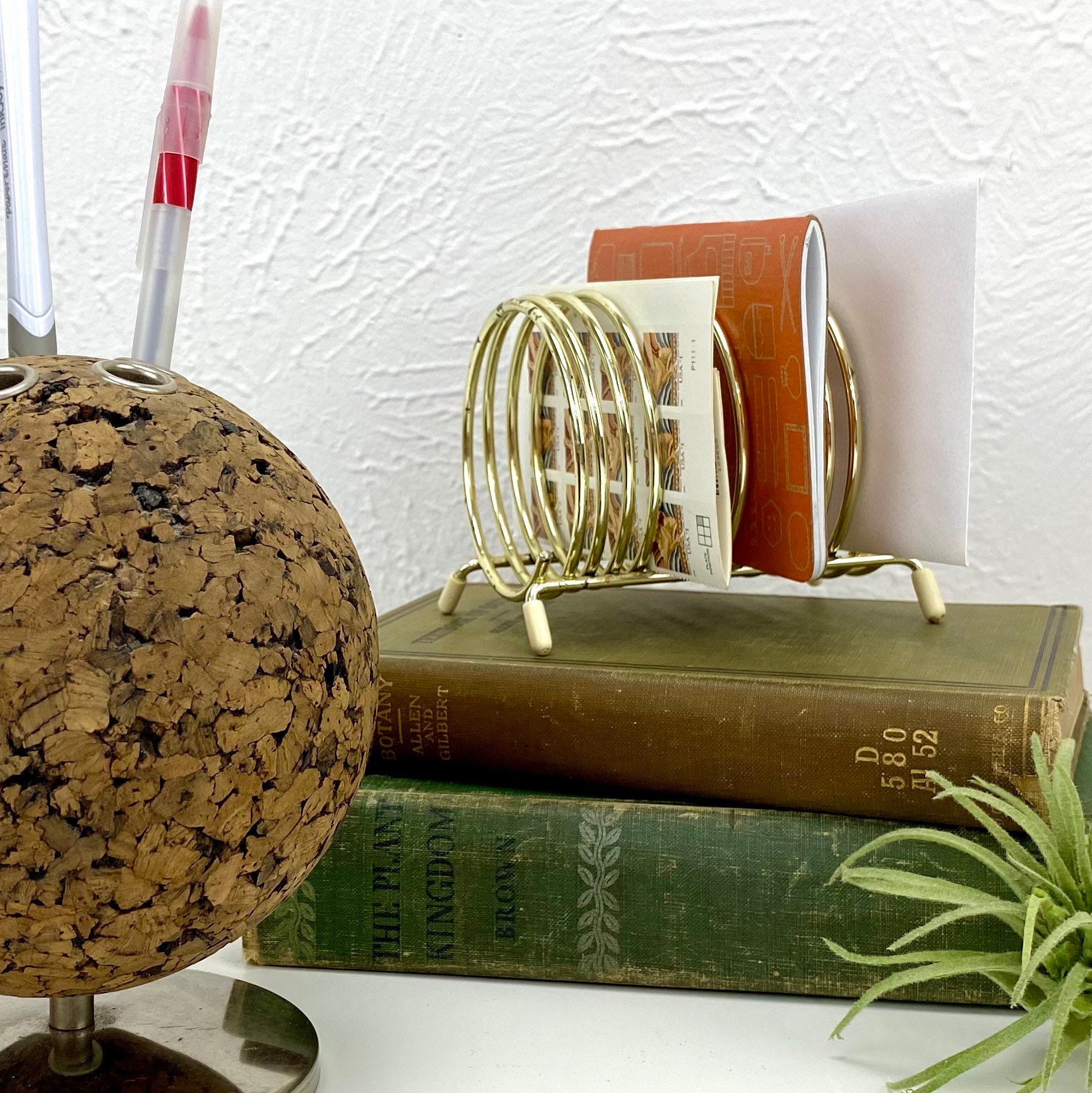 Brass Coil Paper File Note Holder Desk Organizer File | Etsy