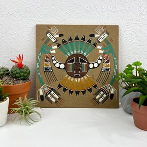 Native American Sand Painting - Sun Shield & Yei - Cultural Folk Art ...