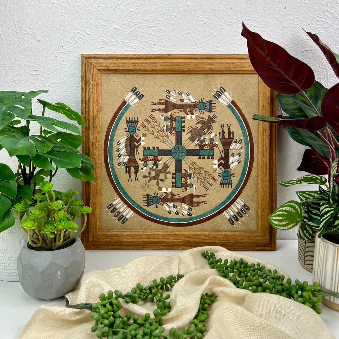 Whirling Log Sand Painting - Native American - Cultural Folk Art ...