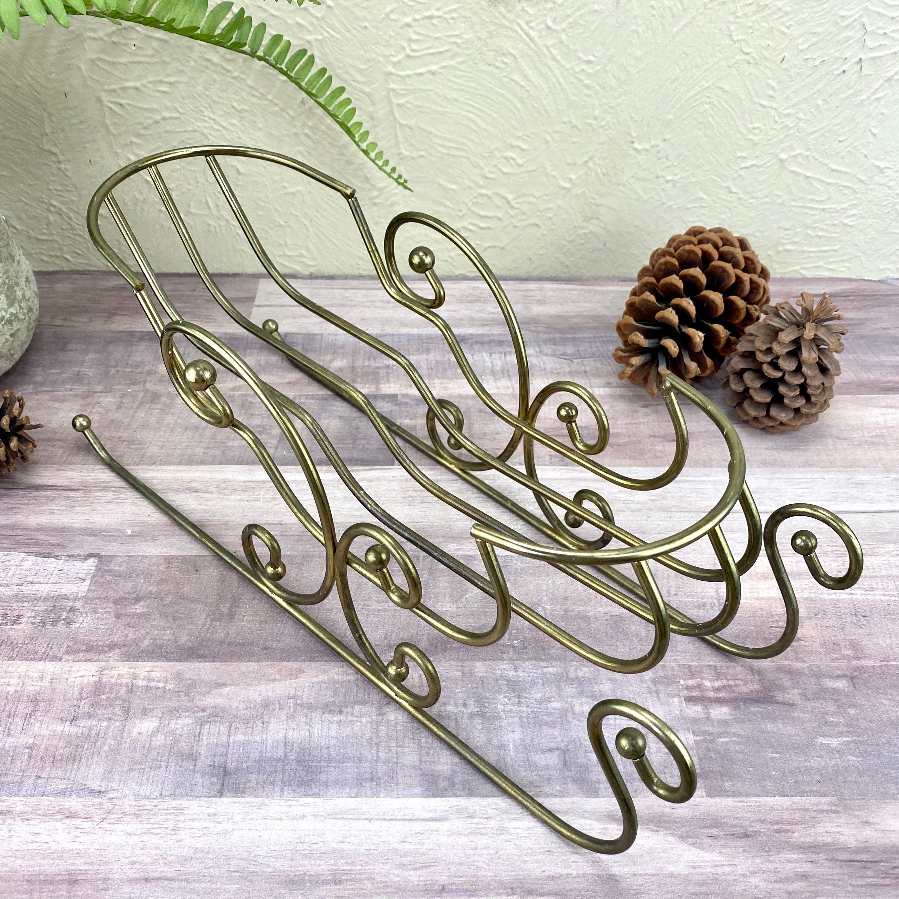 Brass Tabletop Sleigh Holiday Décor Santa's Sleigh - Etsy UK