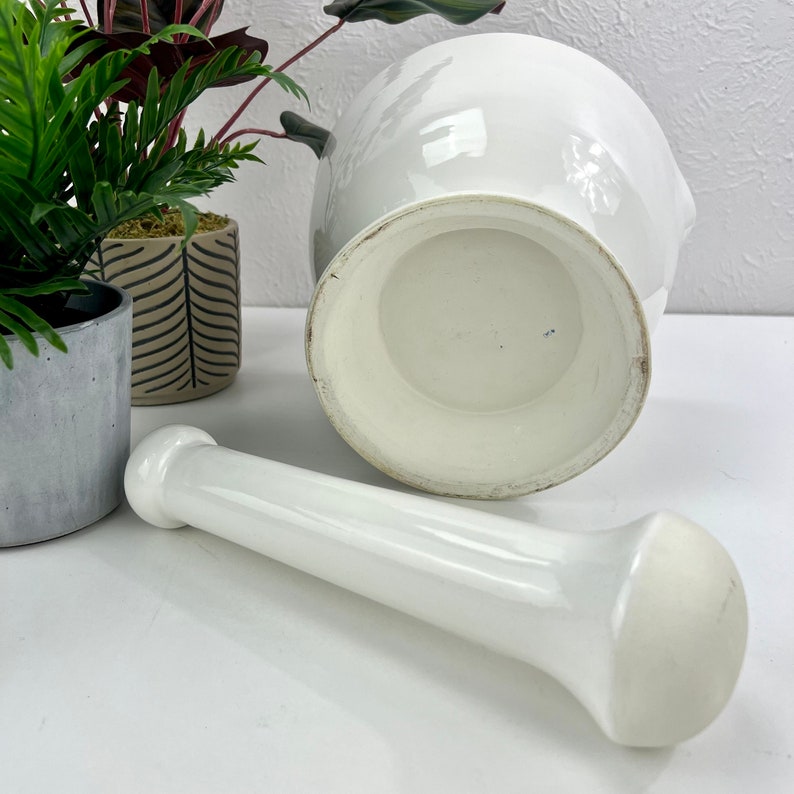 Extra Large Porcelain Mortar and Pestle - Apothecary Mortar - Herbal ...
