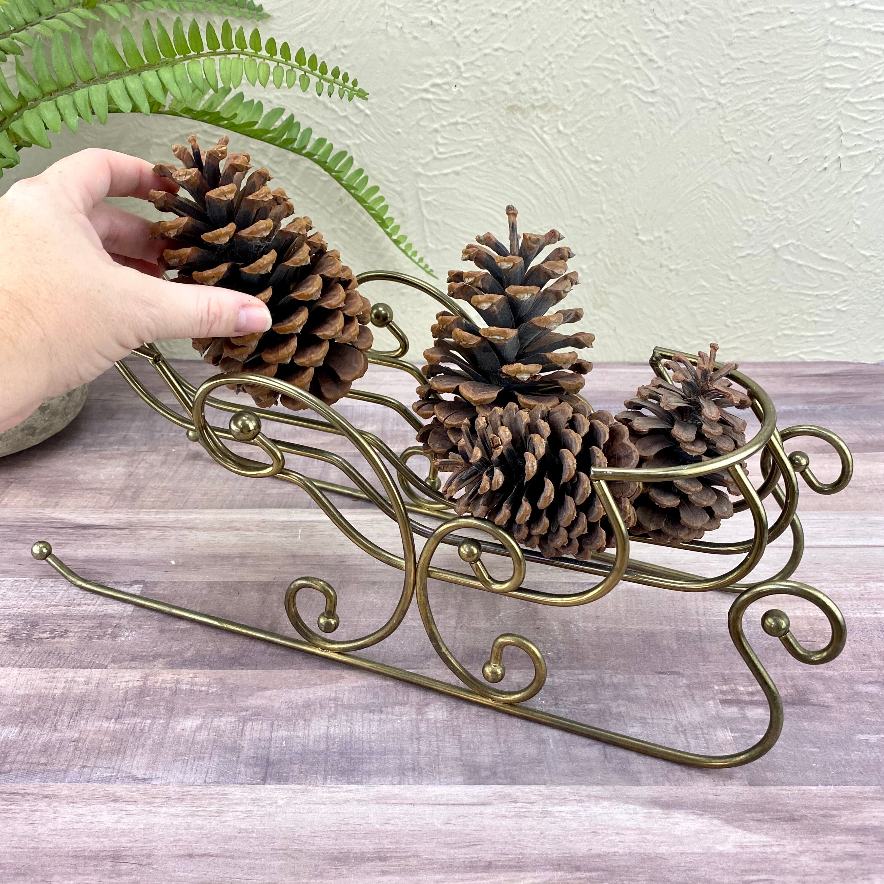 Brass Tabletop Sleigh Holiday Décor Santa's Sleigh - Etsy UK