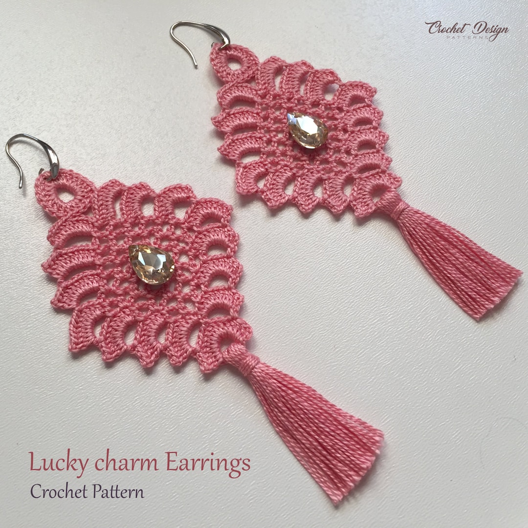 Lucky Charm Earrings - Crochet Pattern - - Etsy