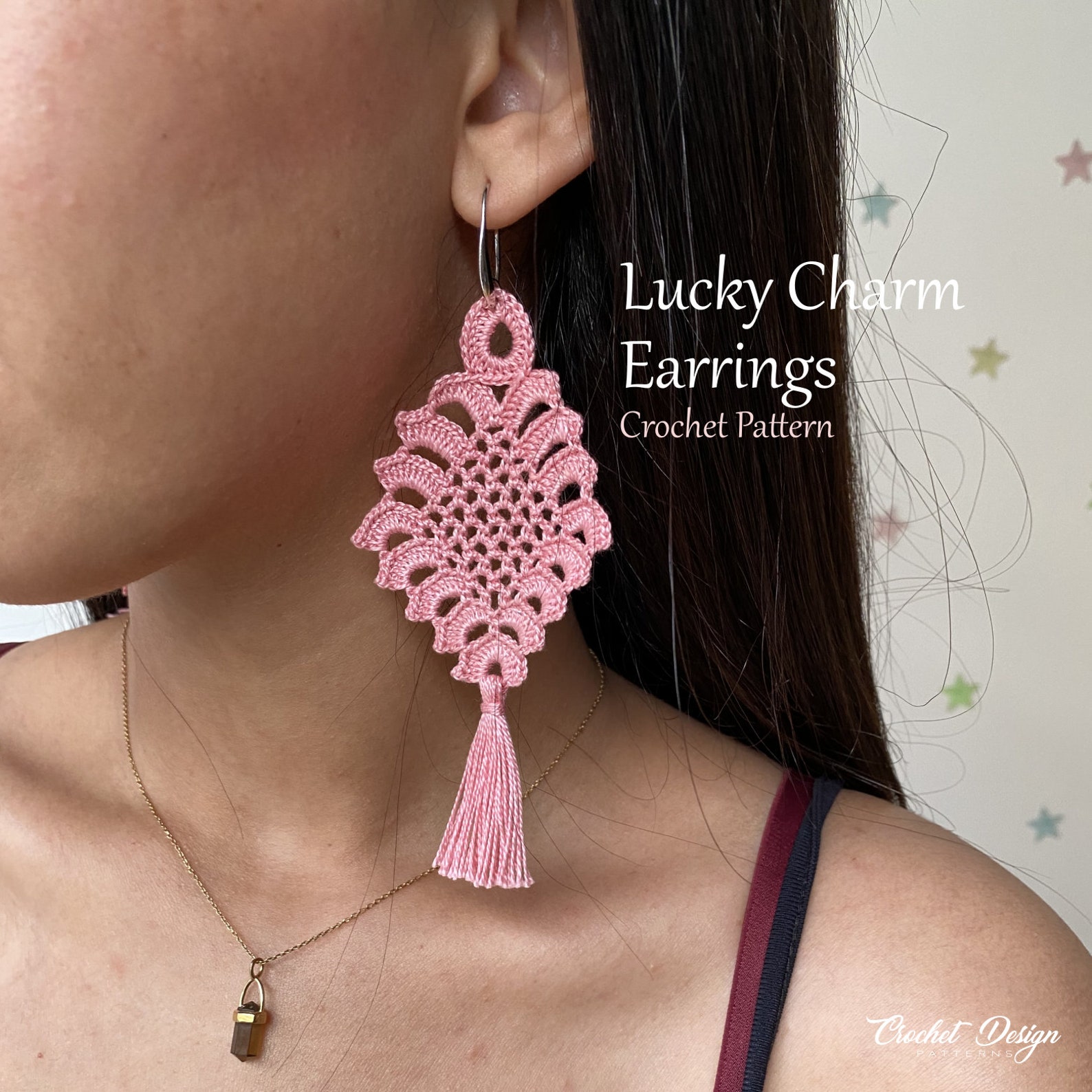 Lucky Charm Earrings - Crochet Pattern - - Etsy