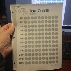 Printable Row Counter for Crochet and Knit Projects (digital Download ...