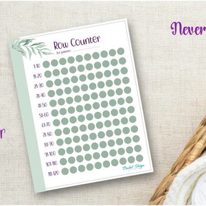 Printable Row Counter for Crochet and Knit Projects (digital Download ...