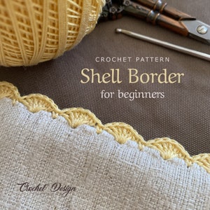 Crochet Shell Border Pattern: Easy Fabric Edging (PDF Pattern) - Etsy