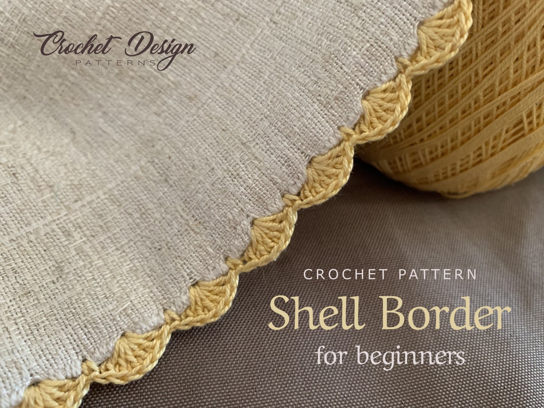 Crochet Shell Border Pattern: Easy Fabric Edging (PDF Pattern) - Etsy