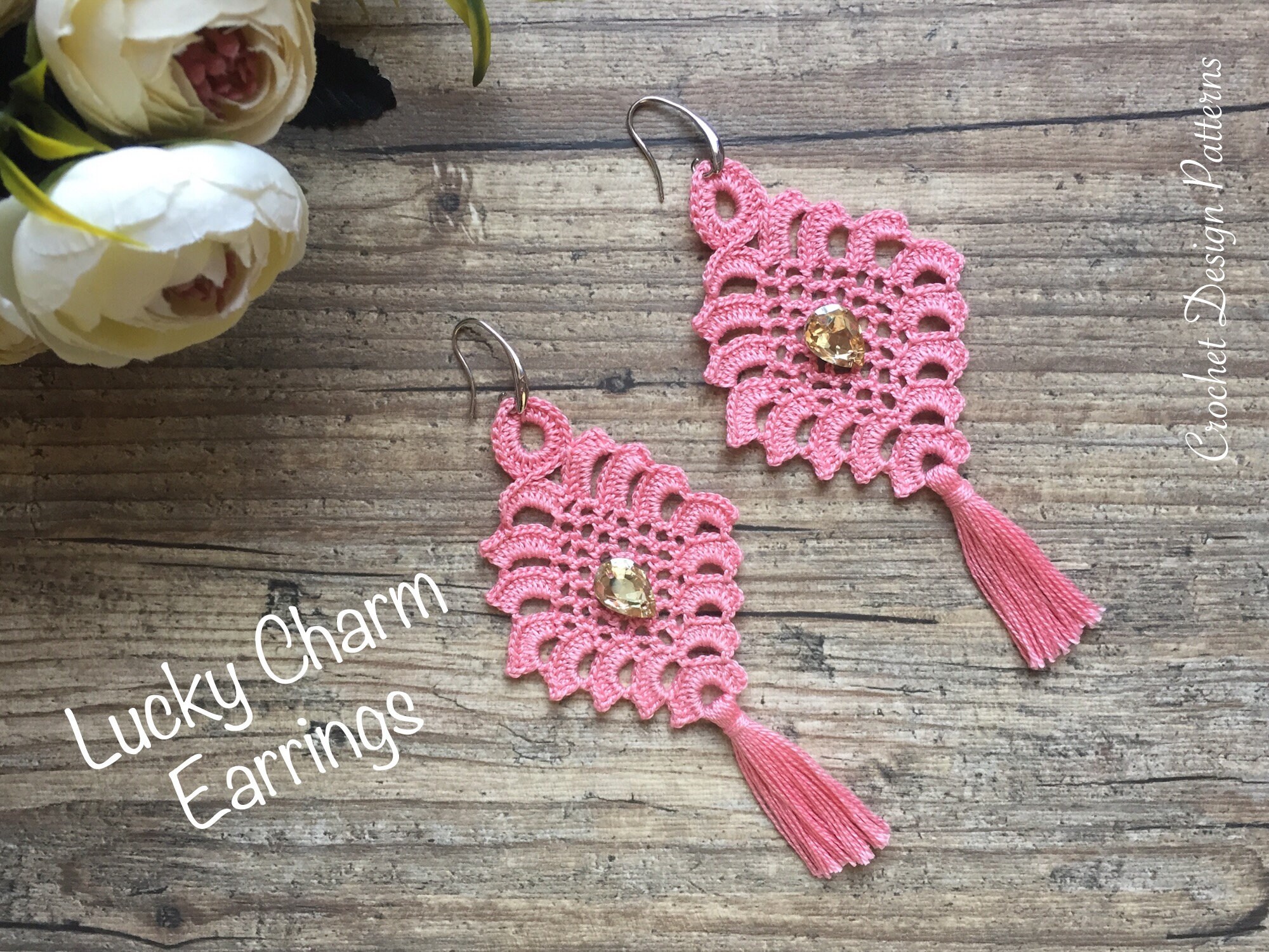 Lucky Charm Earrings - Crochet Pattern - - Etsy