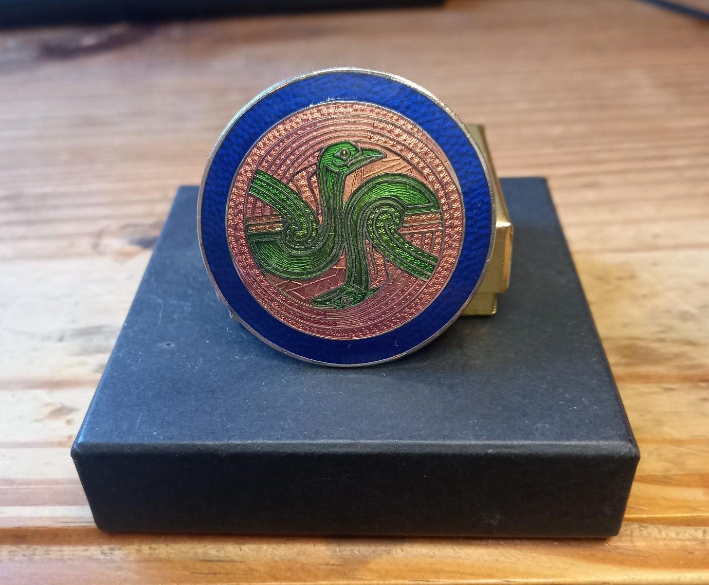 VINTAGE CLOISONNE ENAMEL Pictish Design Brooch - Etsy