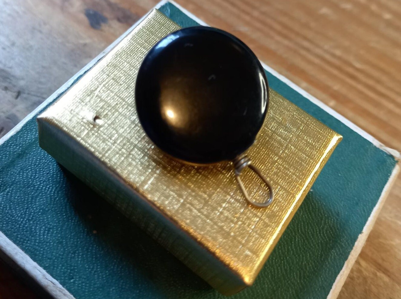 ANTIQUE RETRACTABLE CHAIN Brooch in Black Enamel - Etsy