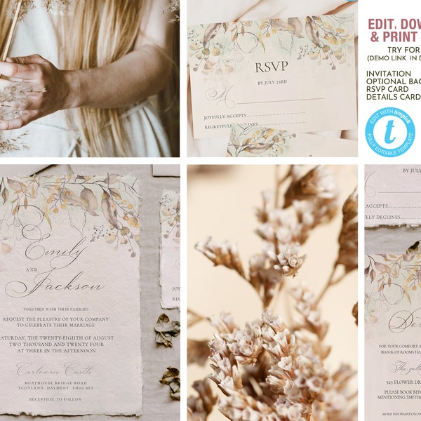 Fall Wedding Invites - Etsy