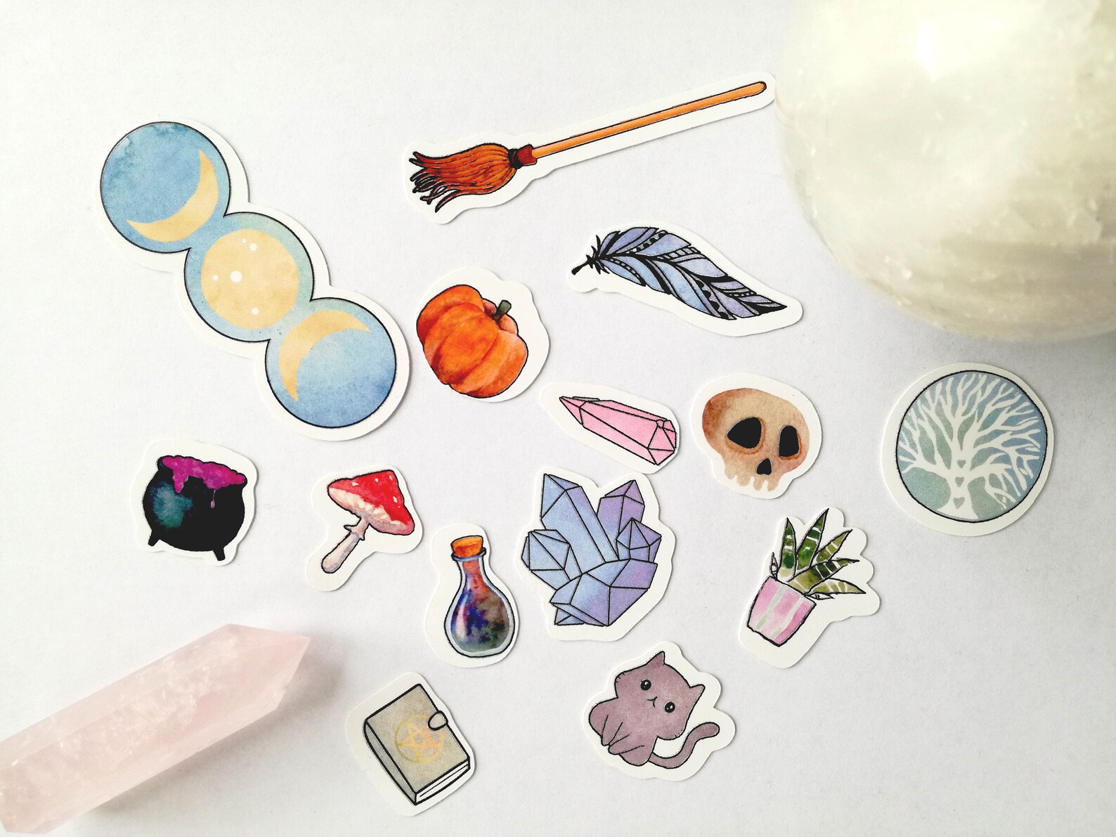 Witchy Printable Stickers Halloween Witch Bujo Accessories - Etsy UK