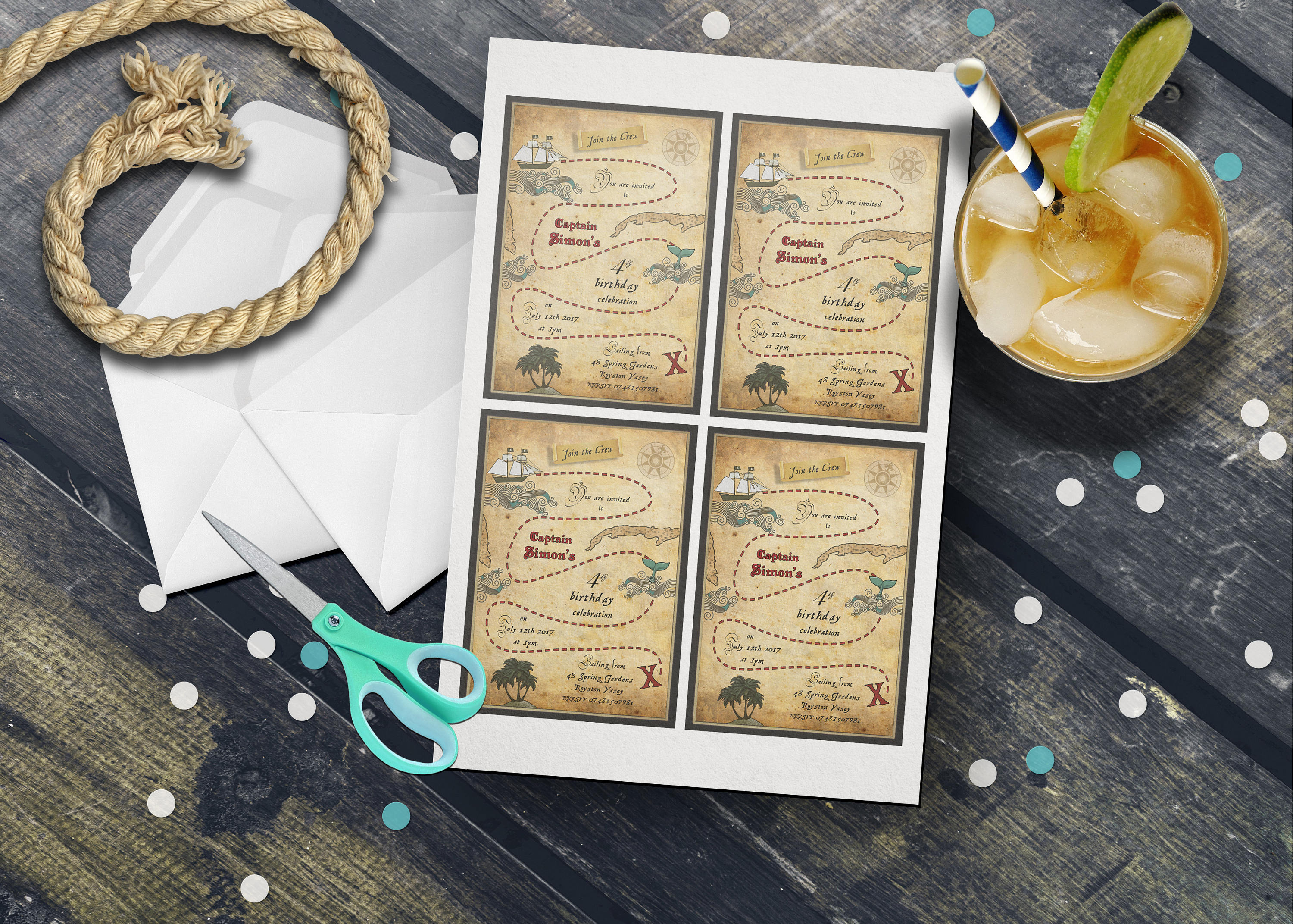 Pirate invitation pirate invitations pirate birthday kids | Etsy