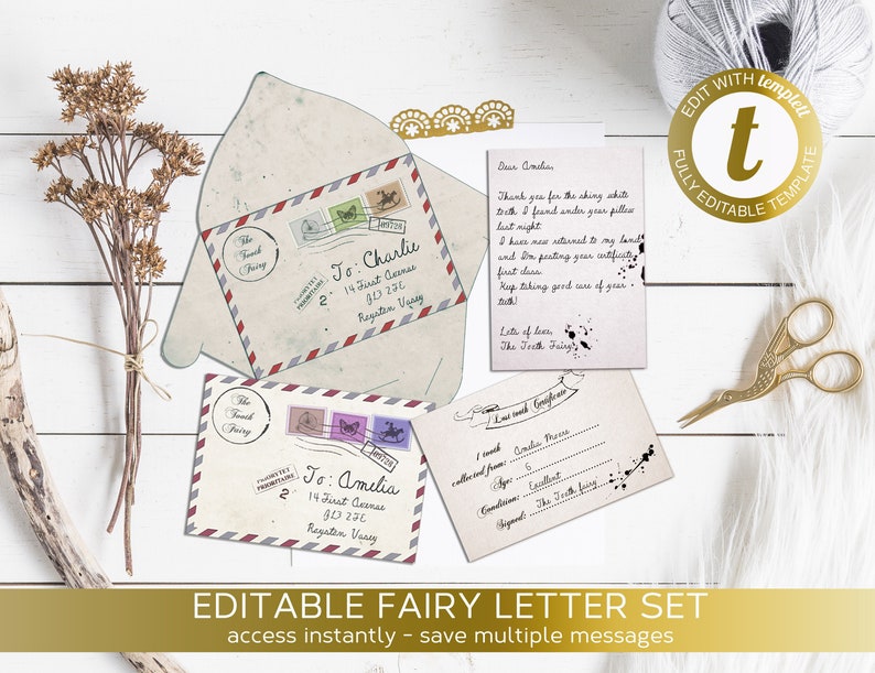 Editable Tooth Fairy Letter, Tiny Magical Tooth Fairy Note Printable ...