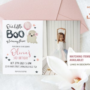 Little Boo Cute Pink Ghost Editable Favor Tag Instant - Etsy