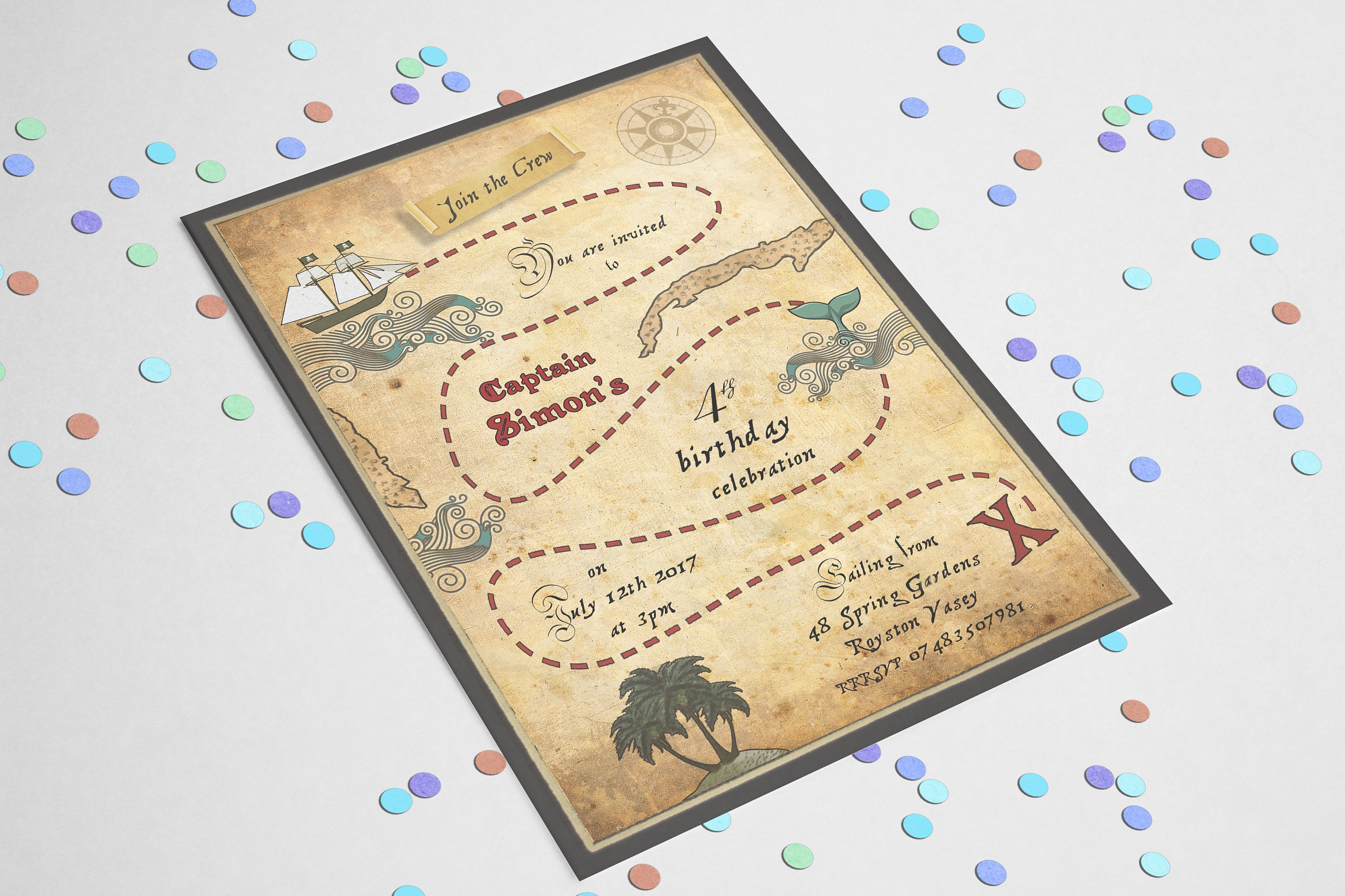 Pirate invitation pirate invitations pirate birthday kids | Etsy