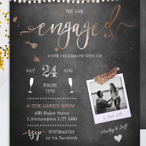 Engagement party invitation Instant Download Fairy Lights | Etsy