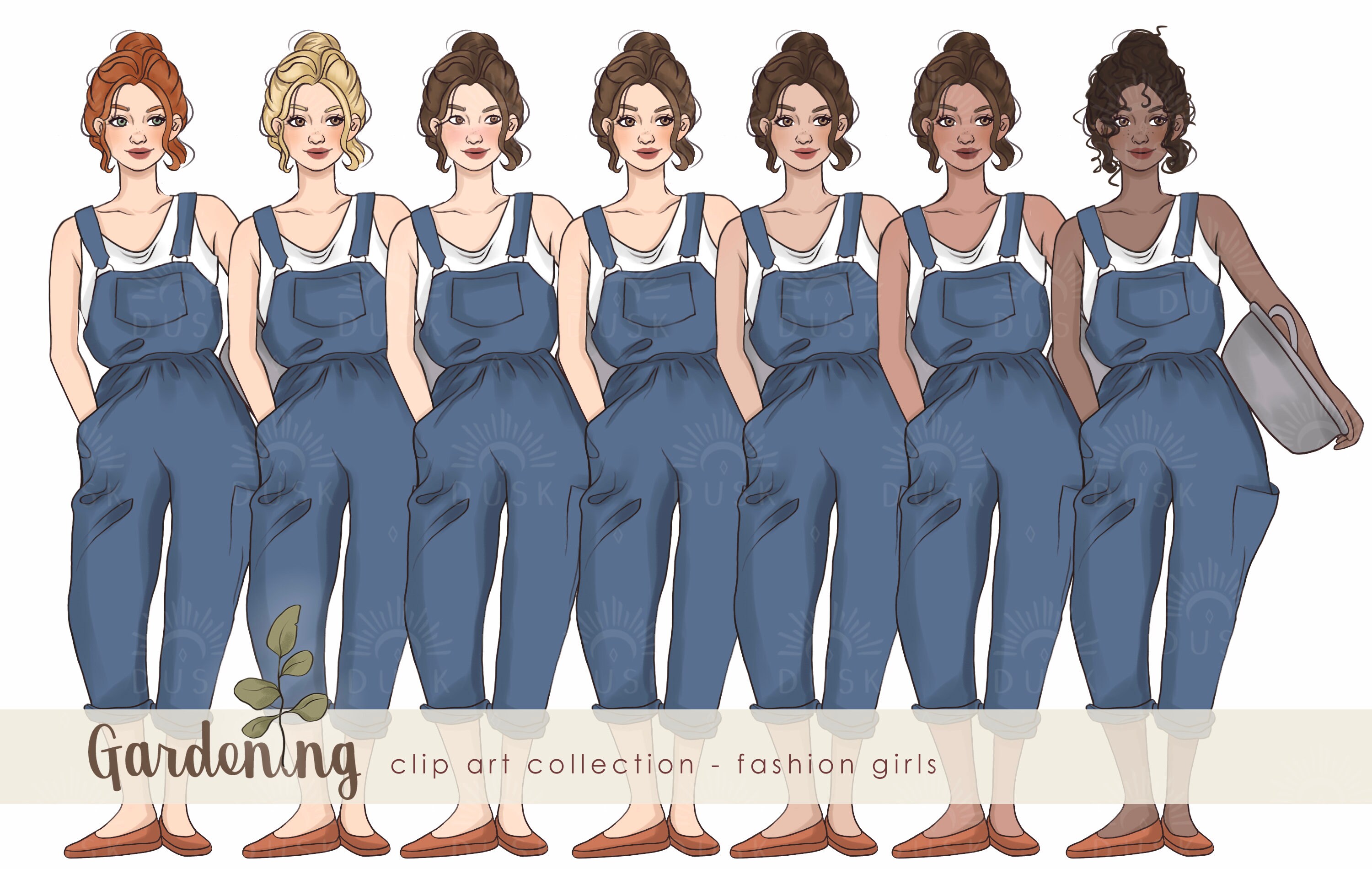 Gardening Clipart Collection BUNDLE, Hand Drawn Clip Art, Planner ...