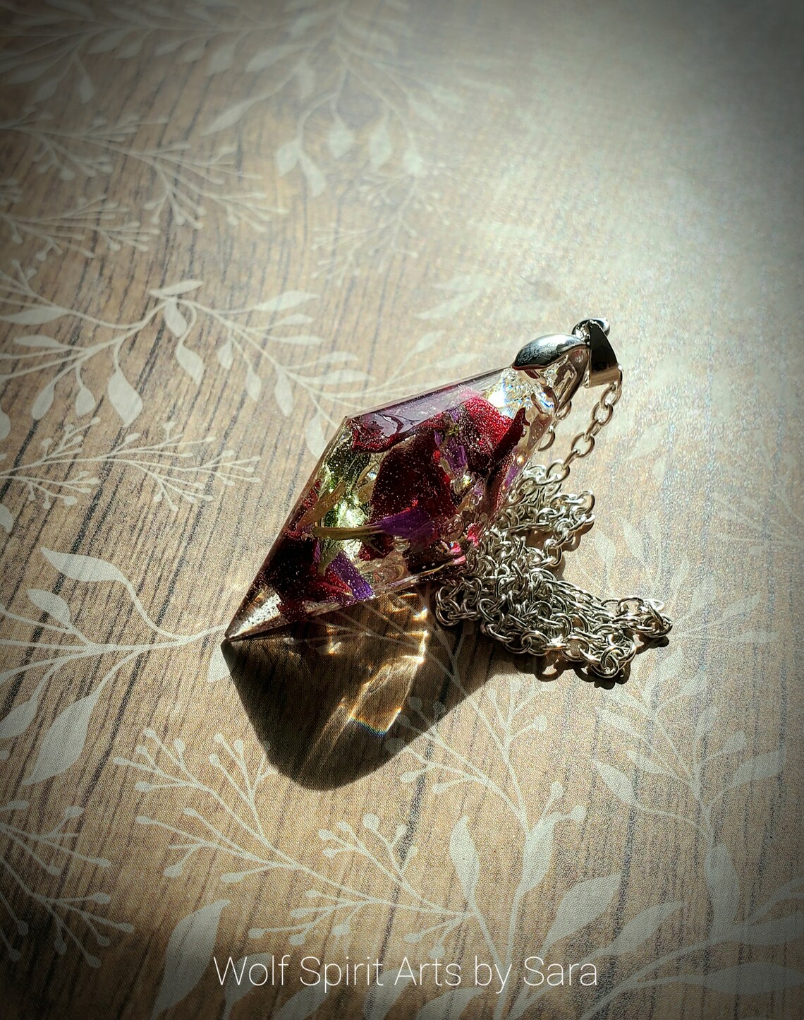 Resin Pendulum Pendants, Resin Jewelry, Crystal Necklace, Handmade ...