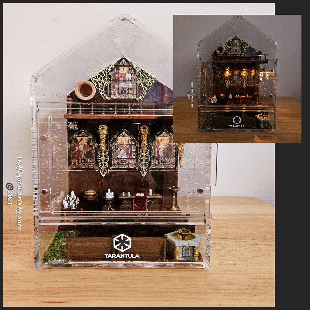 Made-to-order DELUXE 6x9 Light-up Gothic Church Enclosure, Jumping ...