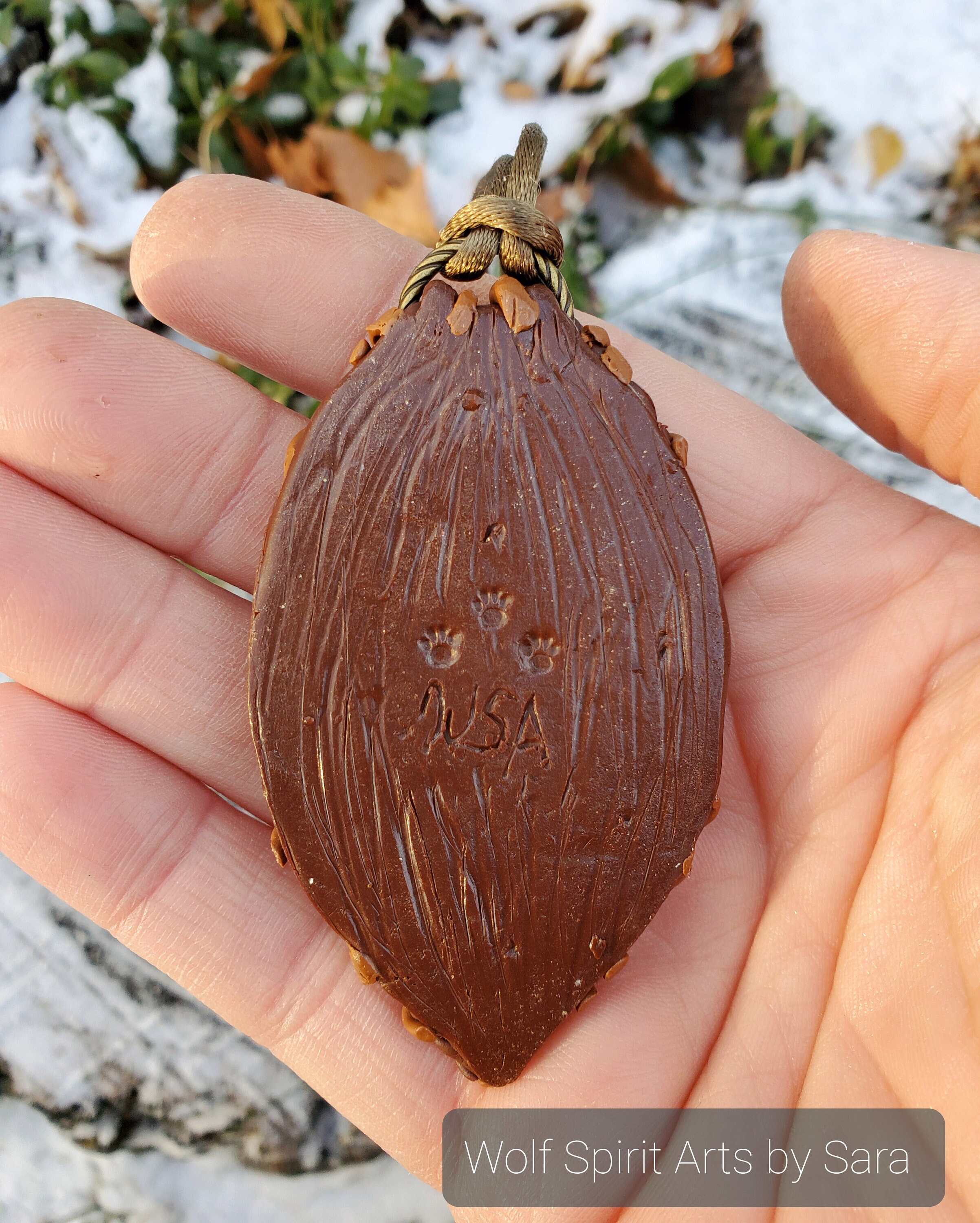 Yggdrasil-inspired Labradorite talisman light polymer clay | Etsy