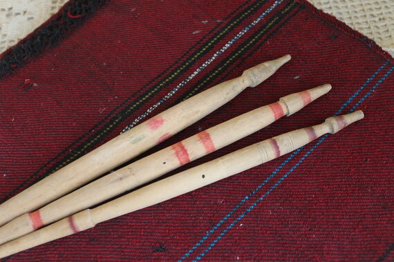 Antique Spindle Set of 3 Vintage Wood Spindles | Etsy