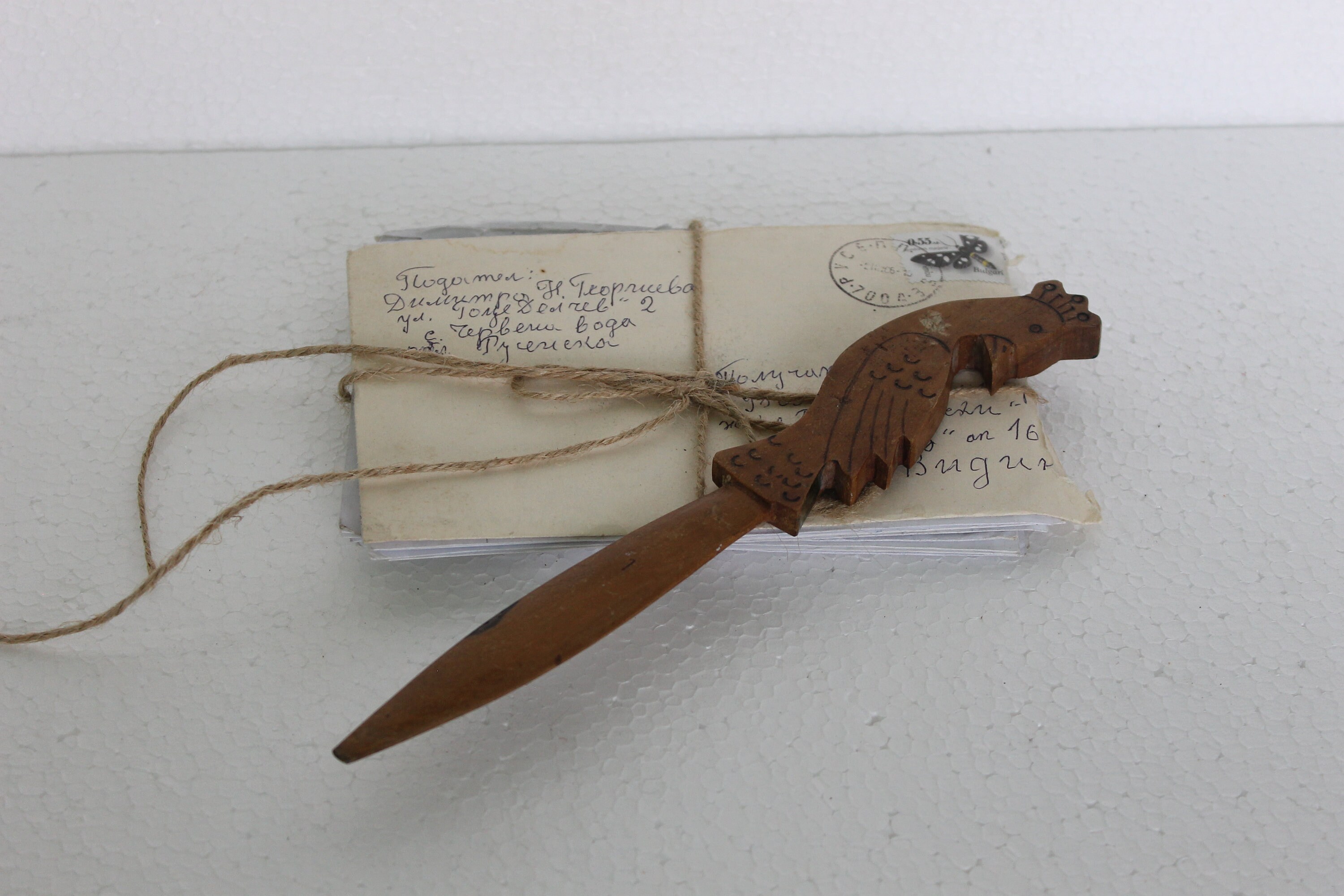 Vintage Letter Opener Wood Letter Opener Peacock Wood | Etsy