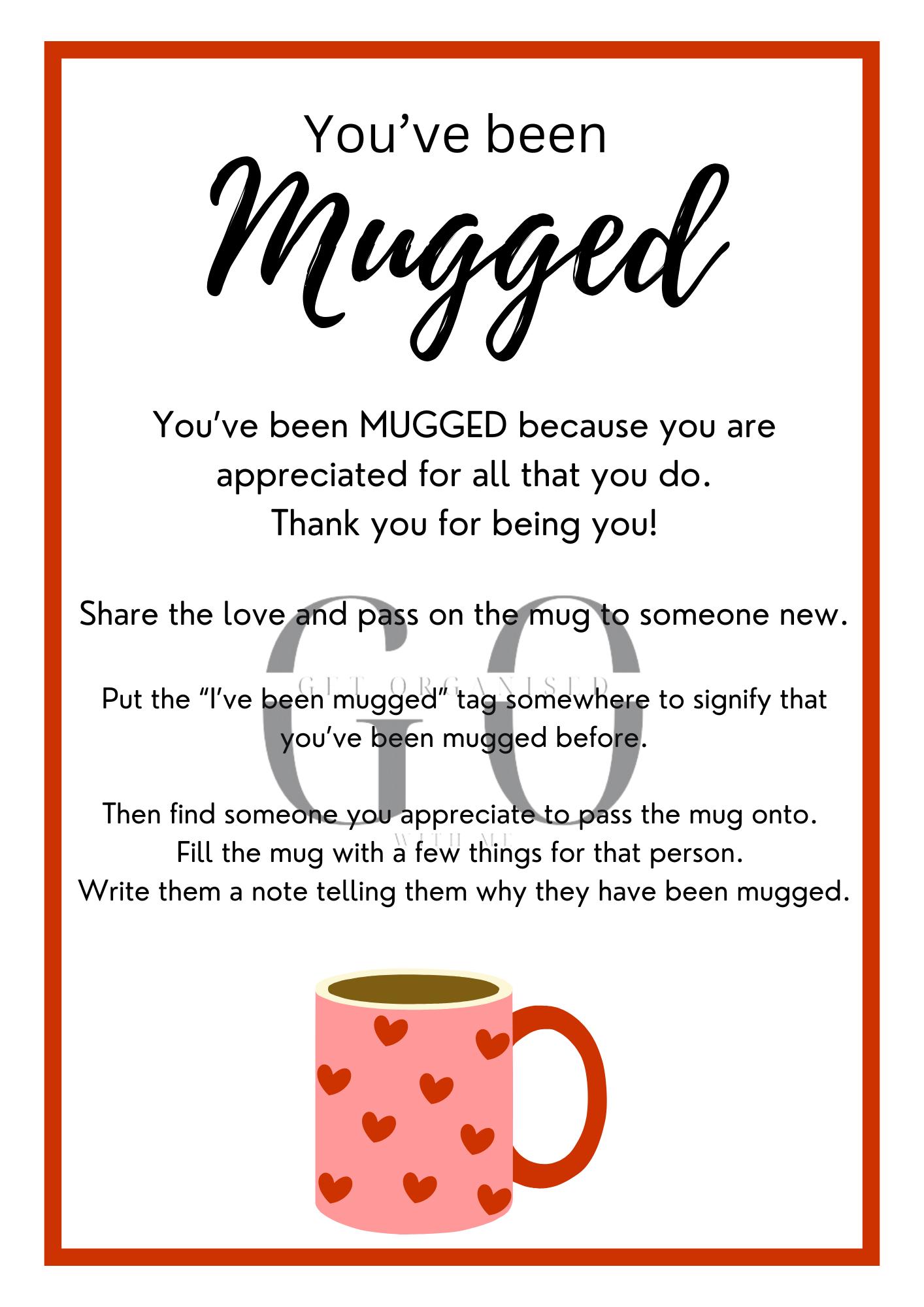 You’ve Been Mugged Printable - Etsy