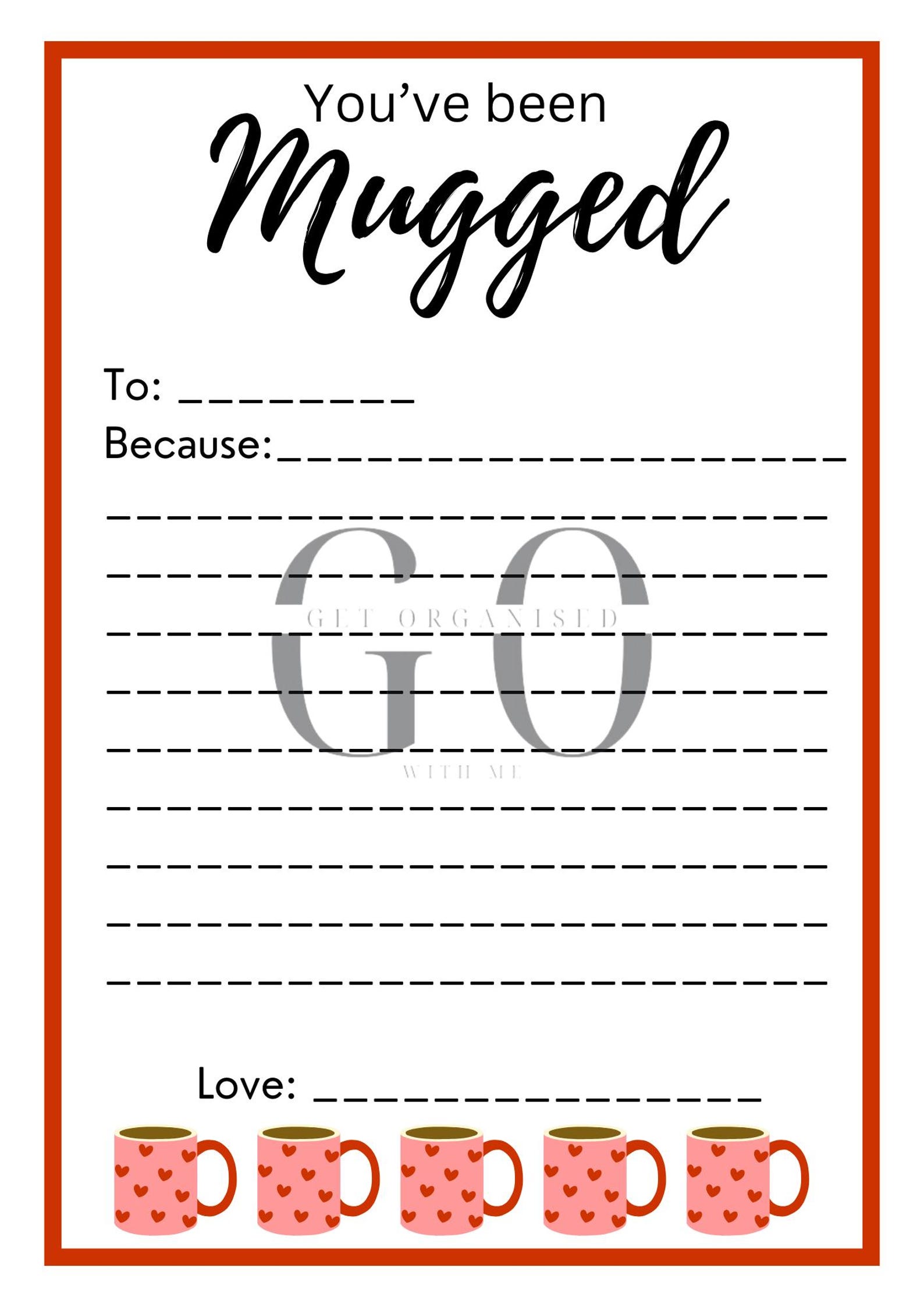 You’ve Been Mugged Printable - Etsy