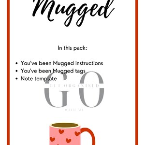 You’ve Been Mugged Printable - Etsy