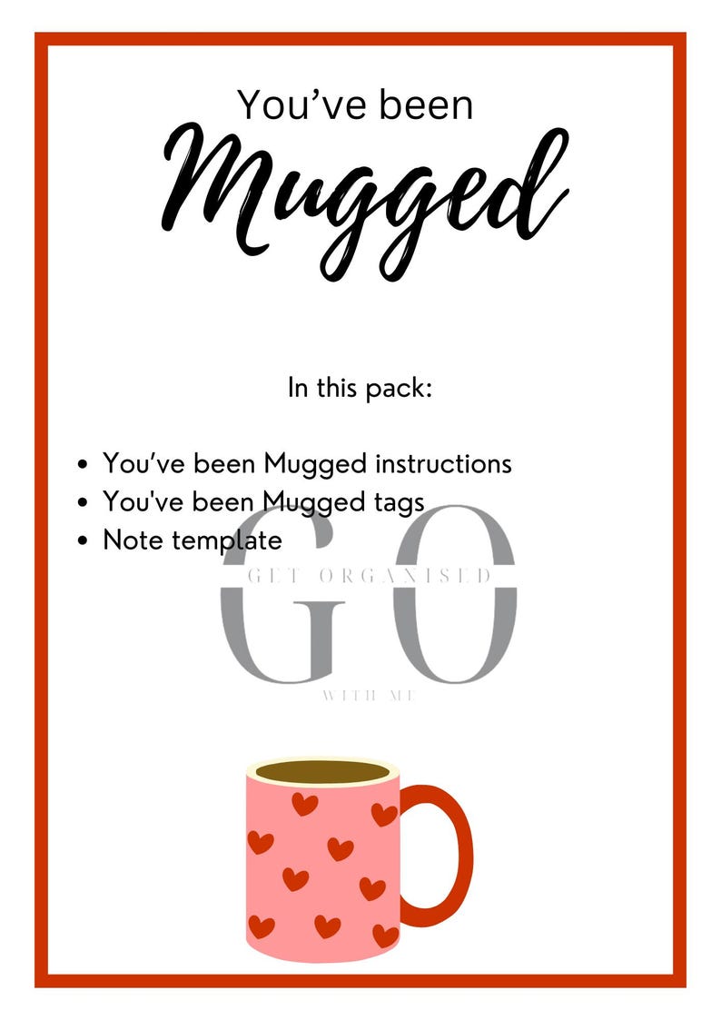 You’ve Been Mugged Printable - Etsy