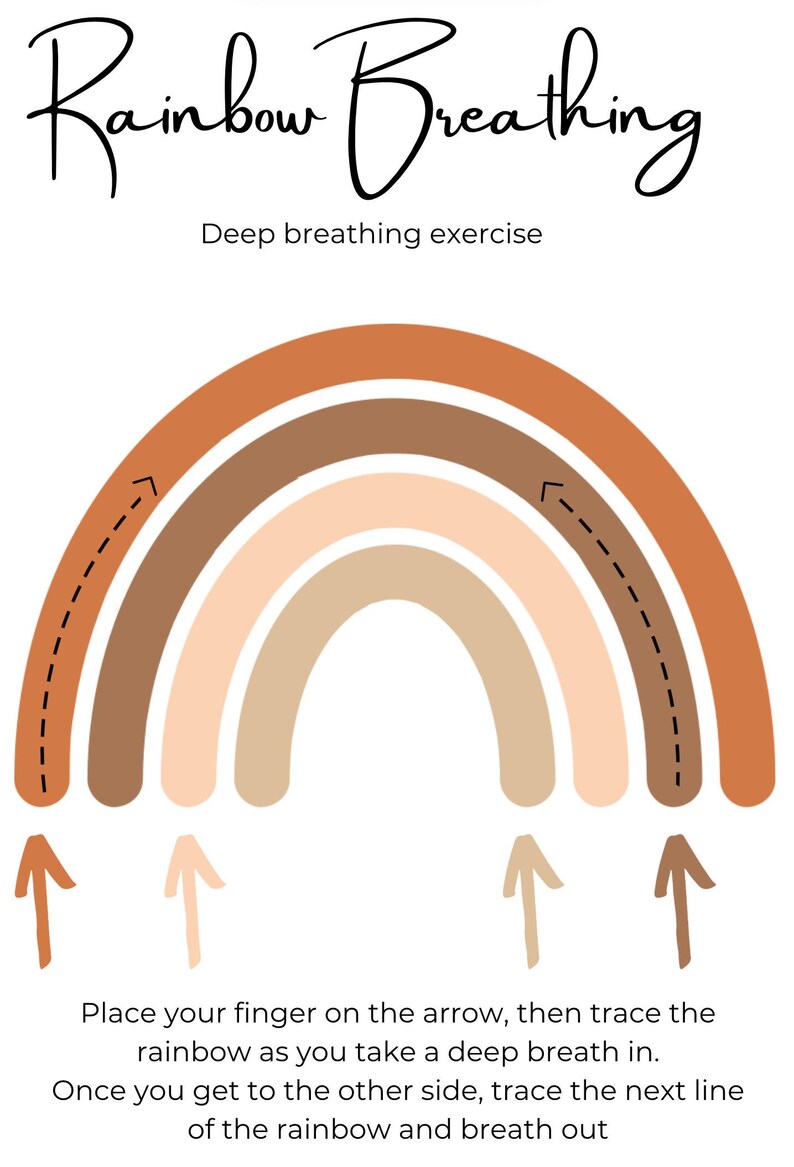 Rainbow Breathing Classroom Printable: Child Wellbeing (digital ...