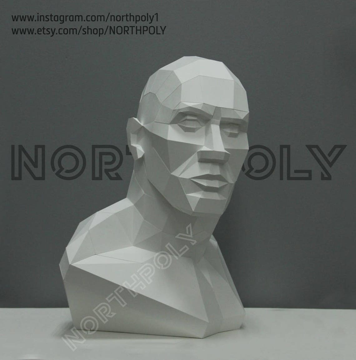 3D Papercraft Dwayne The Rock Johnson Northpoly pepakura | Etsy