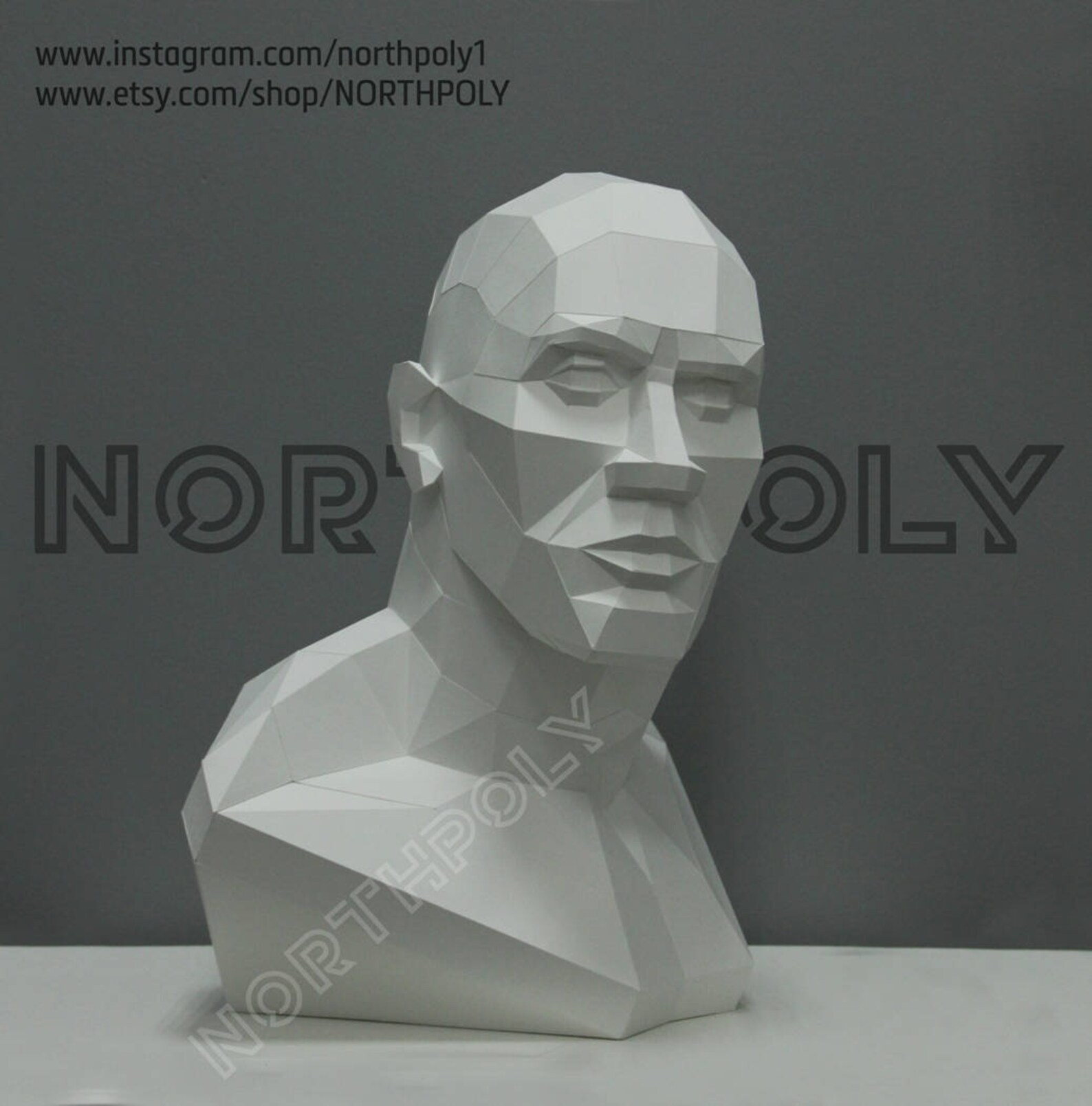 3D Papercraft Dwayne The Rock Johnson Northpoly pepakura | Etsy