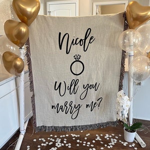 Proposal Decorations, Will You Marry Me Blanket, Marriage Proposal ...