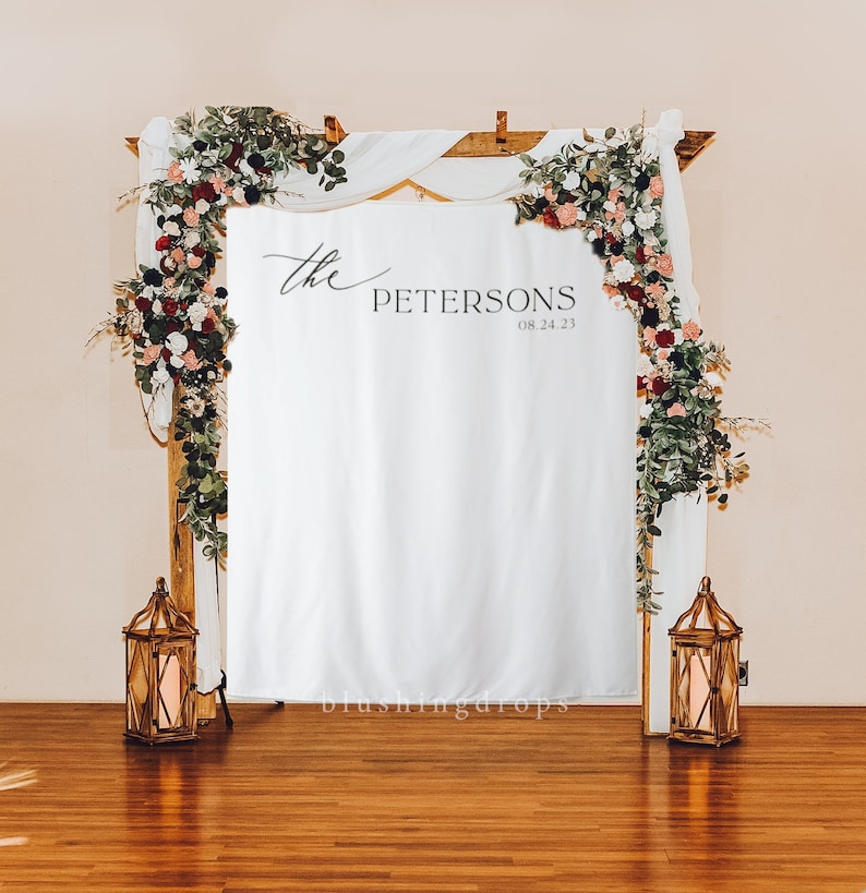 Personalized Wedding Backdrop,mr and Mrs Banner, Reception Backdrop ...