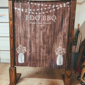 I Do BBQ Decorations, I Do BBQ Banner, Engagement Backdrop, BBQ ...