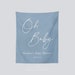 Baby Shower Photo Backdrop, Oh Baby Banner, Blue Baby Shower, Baby ...