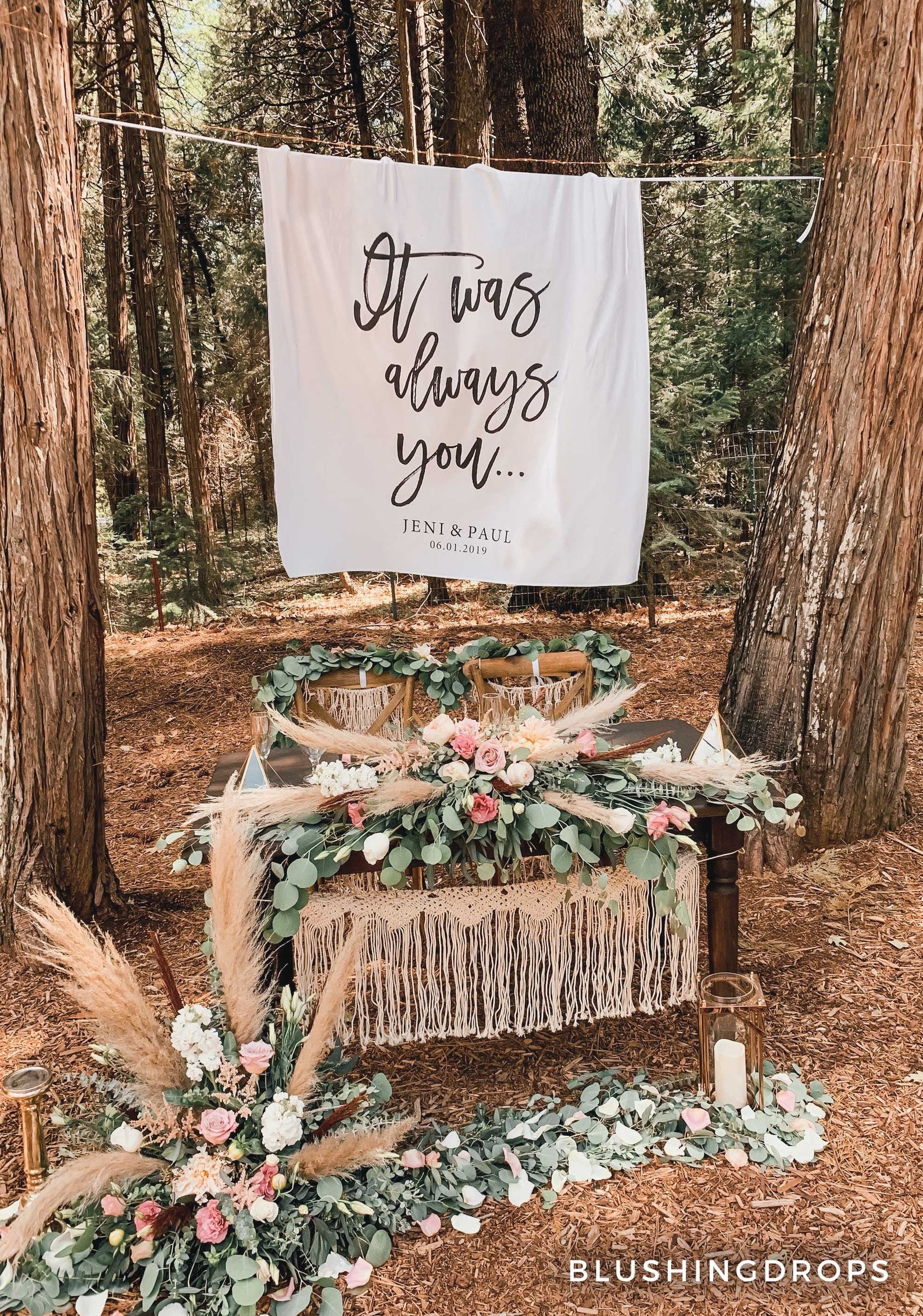 Custom Wedding Tapestry Backdrop, Wedding Backdrop for Reception, It ...