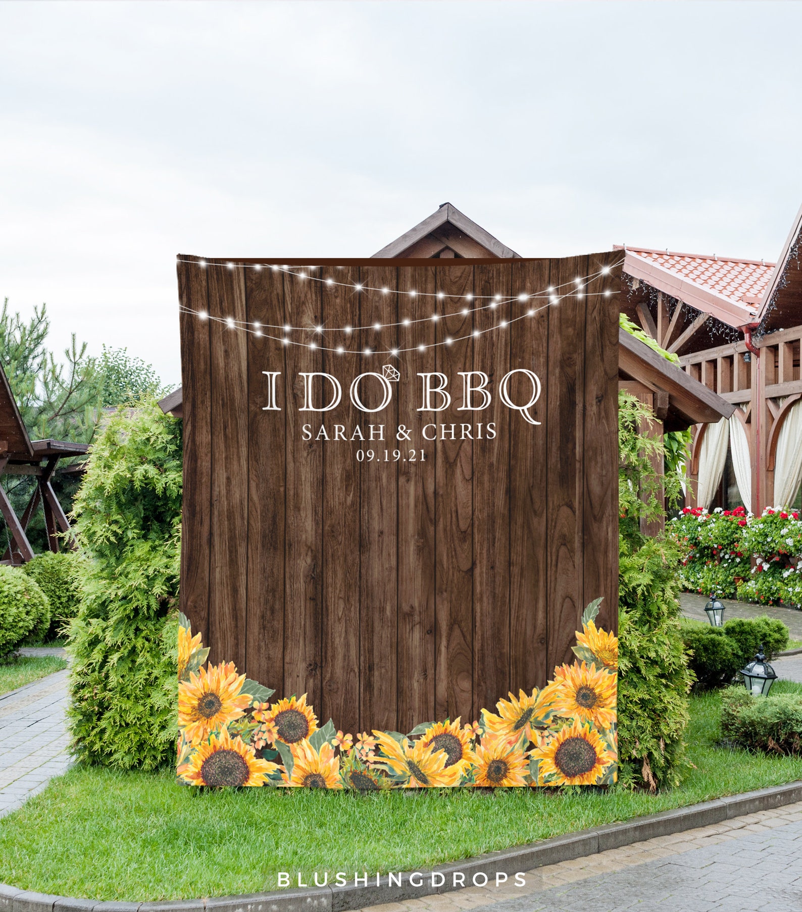 I Do BBQ Decorations I Do BBQ Backdrop Sunflower I Do - Etsy